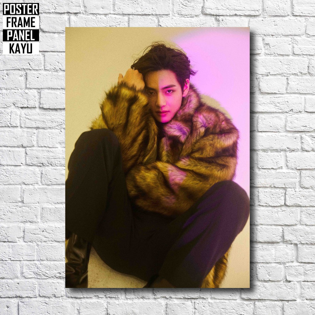 Jual Poster BTS V Weverse Magazine Frame Kayu Solid A4 V186 | Shopee ...