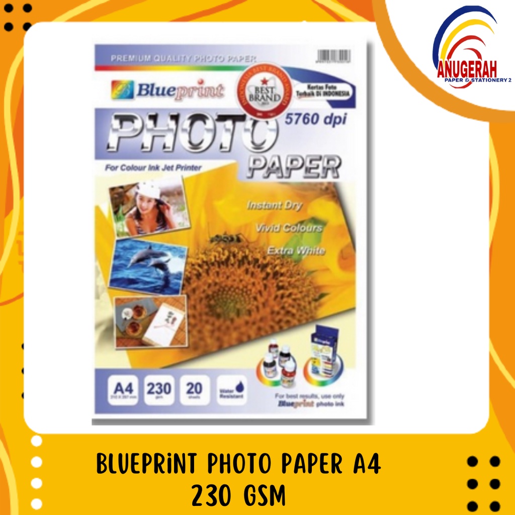 Jual Blueprint Photo Paper A4 230 gsm (PAK) | Shopee Indonesia