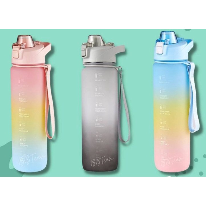 Jual Botol Minum Tumbler Olahraga Sport Unik 1L 1000ML Botol Viral ...