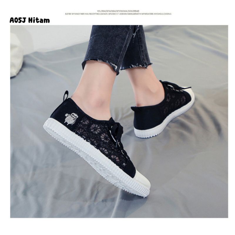 Jual Zeita - SEPATU SNEAKERS LACE WANITA KOREA KIM SO HYUN MODEL SIMPLE ...