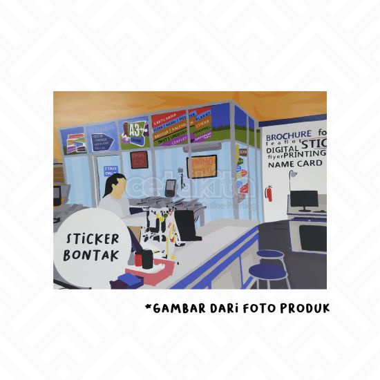 Jual Stiker/Sticker Bontak PREMIUM A3 Plus Custom Bentuk Desain Gambar ...