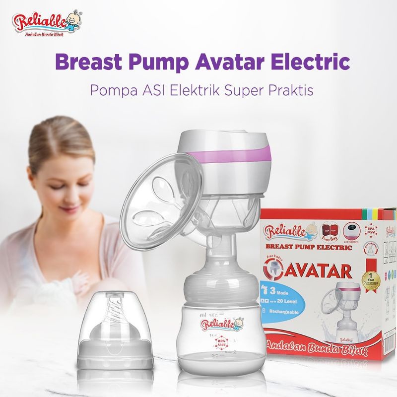 Jual RELIABLE Breast Pump Electric Avatar RPS-9919 (Pompa Asi Elektrik ...