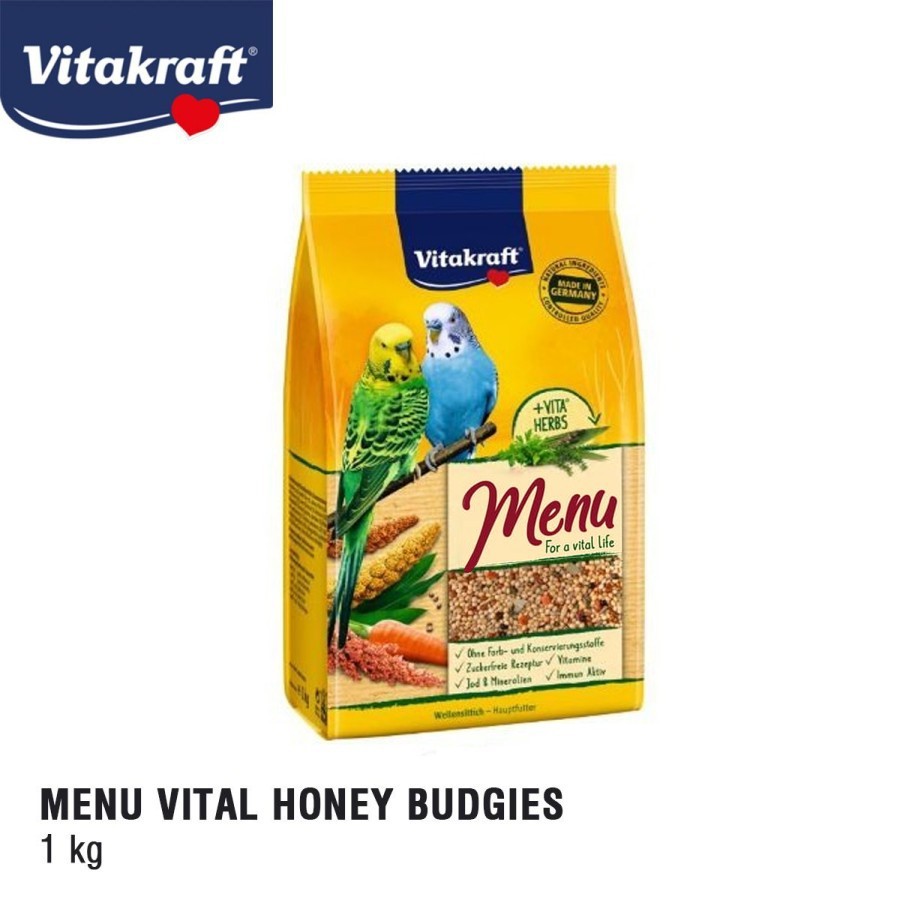 Jual Vitakraft Menu Vital Honey Budgies 1Kg Makanan Burung Parkit ...