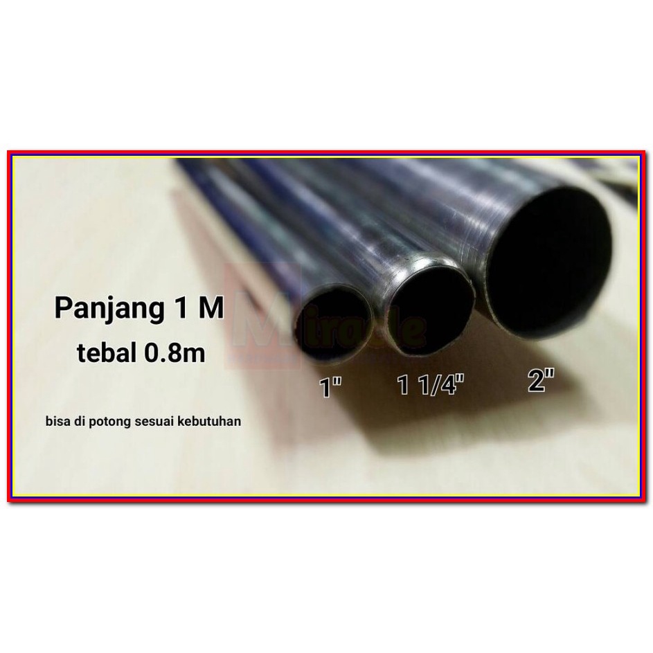 Jual Pipa Bulat Stainless Steel 1 Meter | Shopee Indonesia