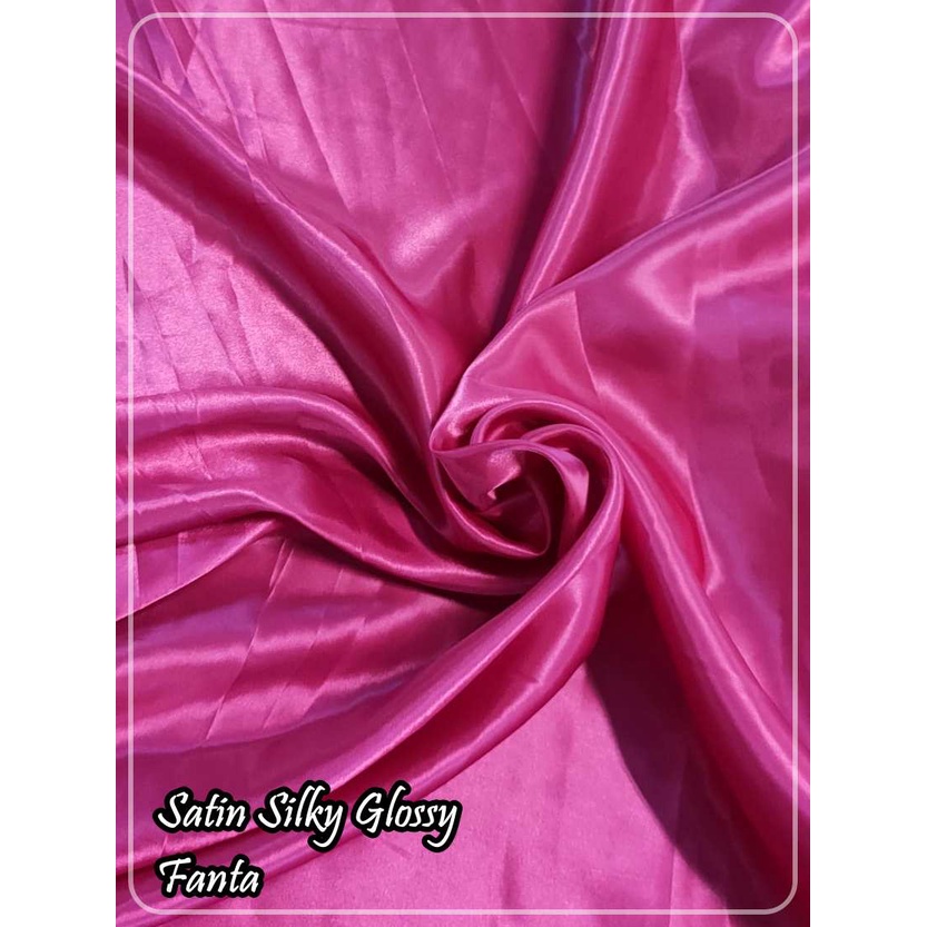 Jual Kain Satin Silk Silky Glossy Fanta Merah Fanta Pink Fanta Lebar ...