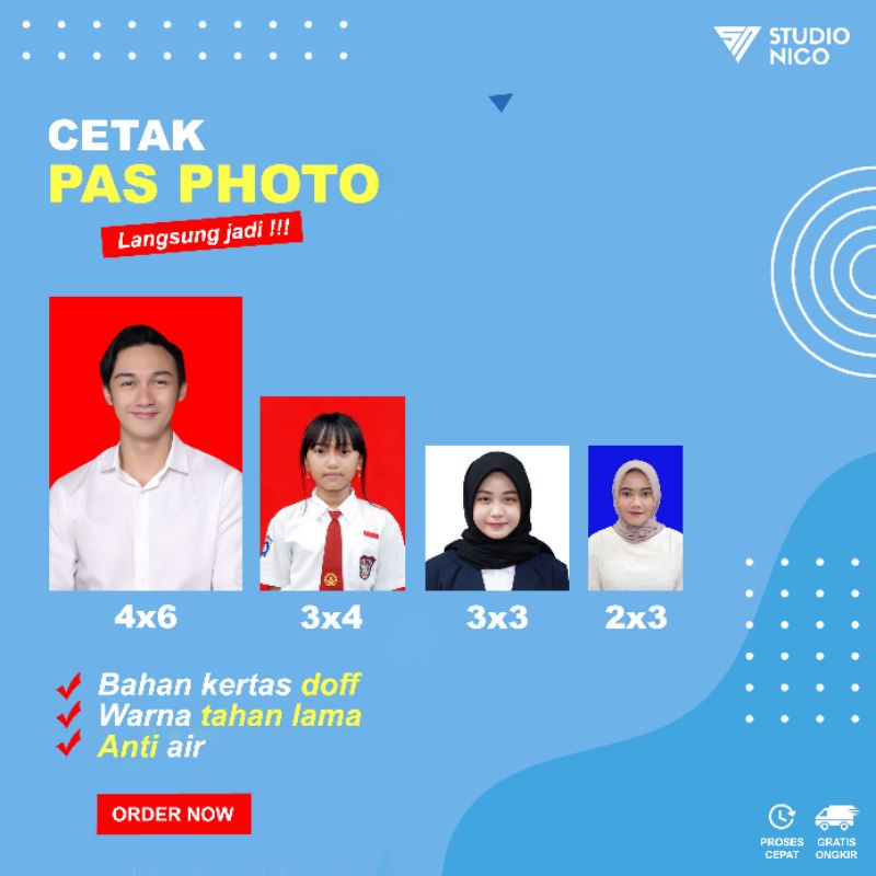 Jual CETAK PAS PHOTO KERTAS DOFF | UKURAN 4X6 3X4 3X3 2X3 | Shopee ...