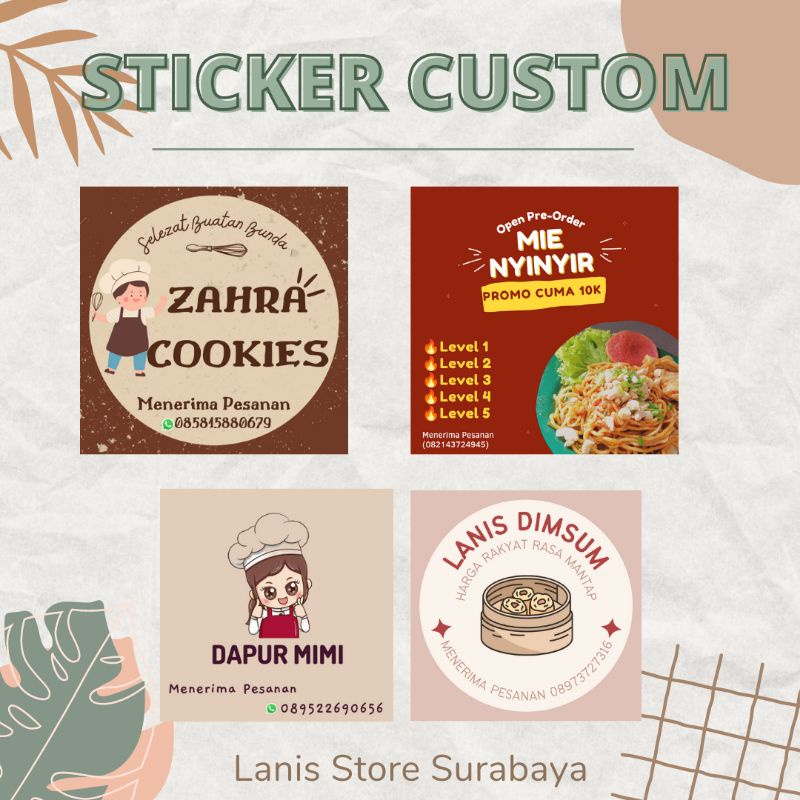 Jual (TERMURAH) PRINT STIKER MINIM ORDER 4 LEMBAR STIKER CUSTOM/STIKER ...