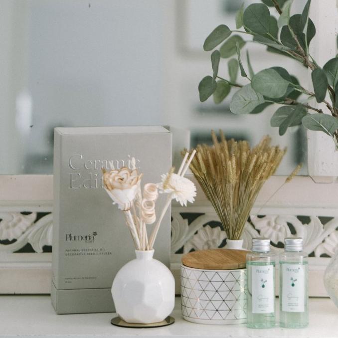 Jual Plumeria Scent Ceramic Reed Diffuser - Sewangi (Pengharum Ruangan ...
