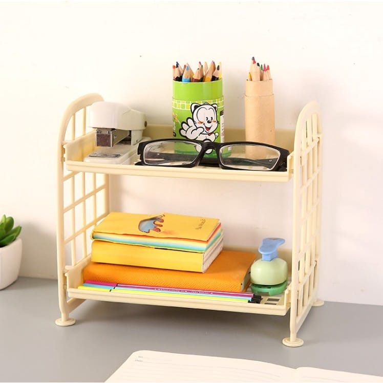 Jual Rak Meja Plastik Mini 2 Tingkat Multifungsi Rak 2 Susun Rak Meja ...