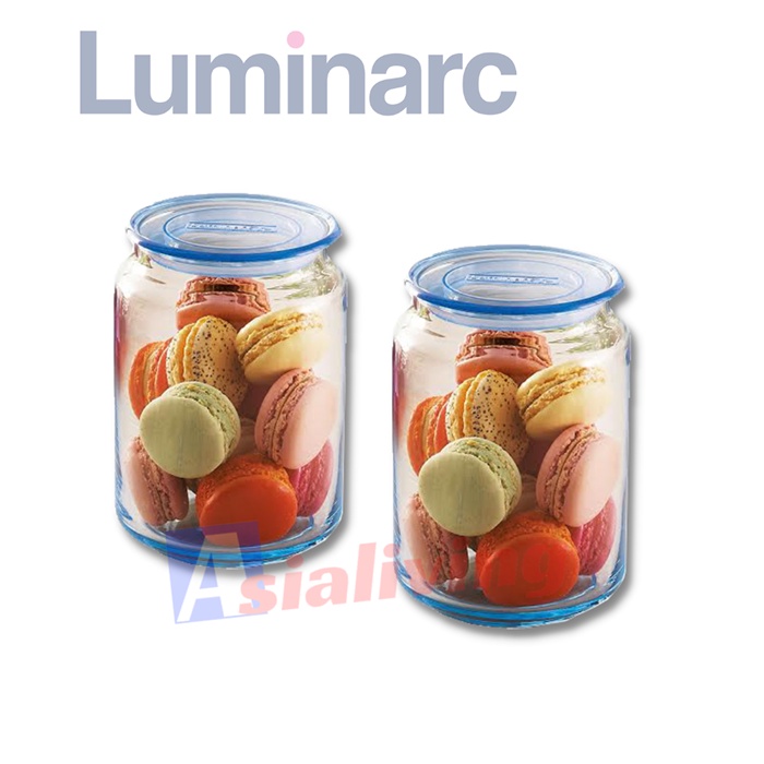 Jual Asia Living - Luminarc Toples Kaca Rondo Jar Ice Blue 0.L75 - 2 ...