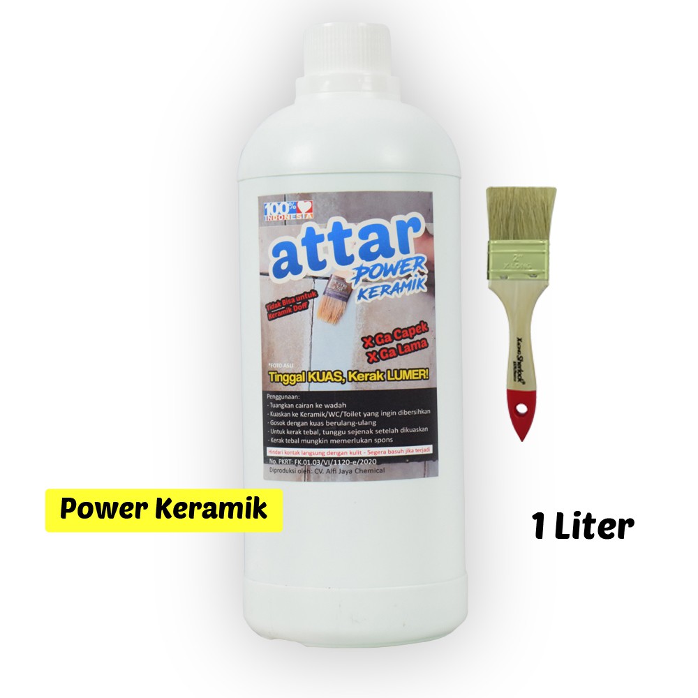 Jual ATTAR Power Cairan Pembersih KERAMIK Kamar Mandi / WC / Toilet 1 Liter | Shopee Indonesia