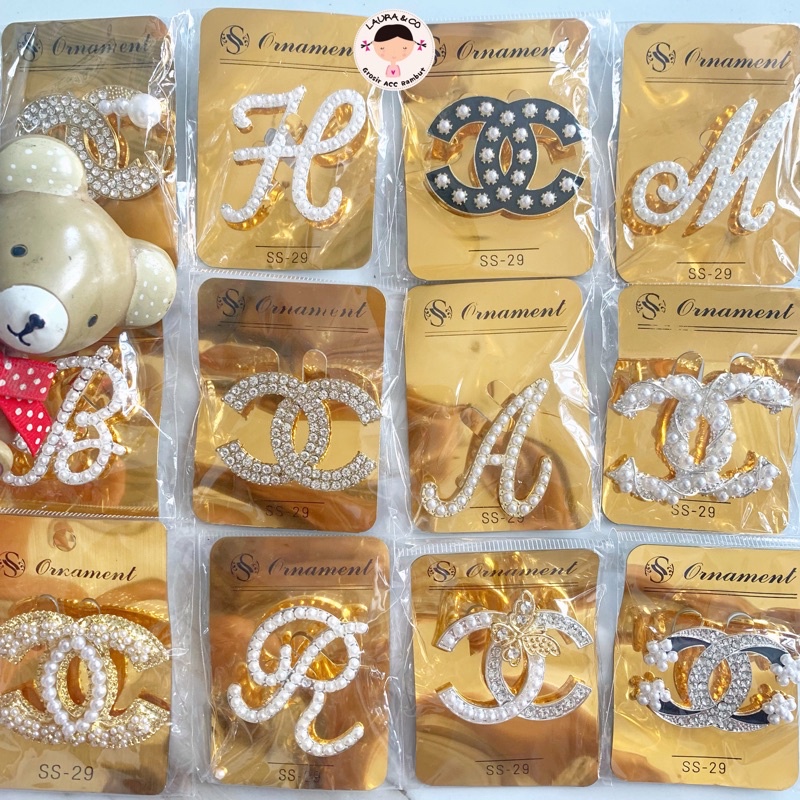 Jual ECER PIN BROS HIJAB JILBAB FASHION HURUF ABJAD BESAR MATA 1PC ...