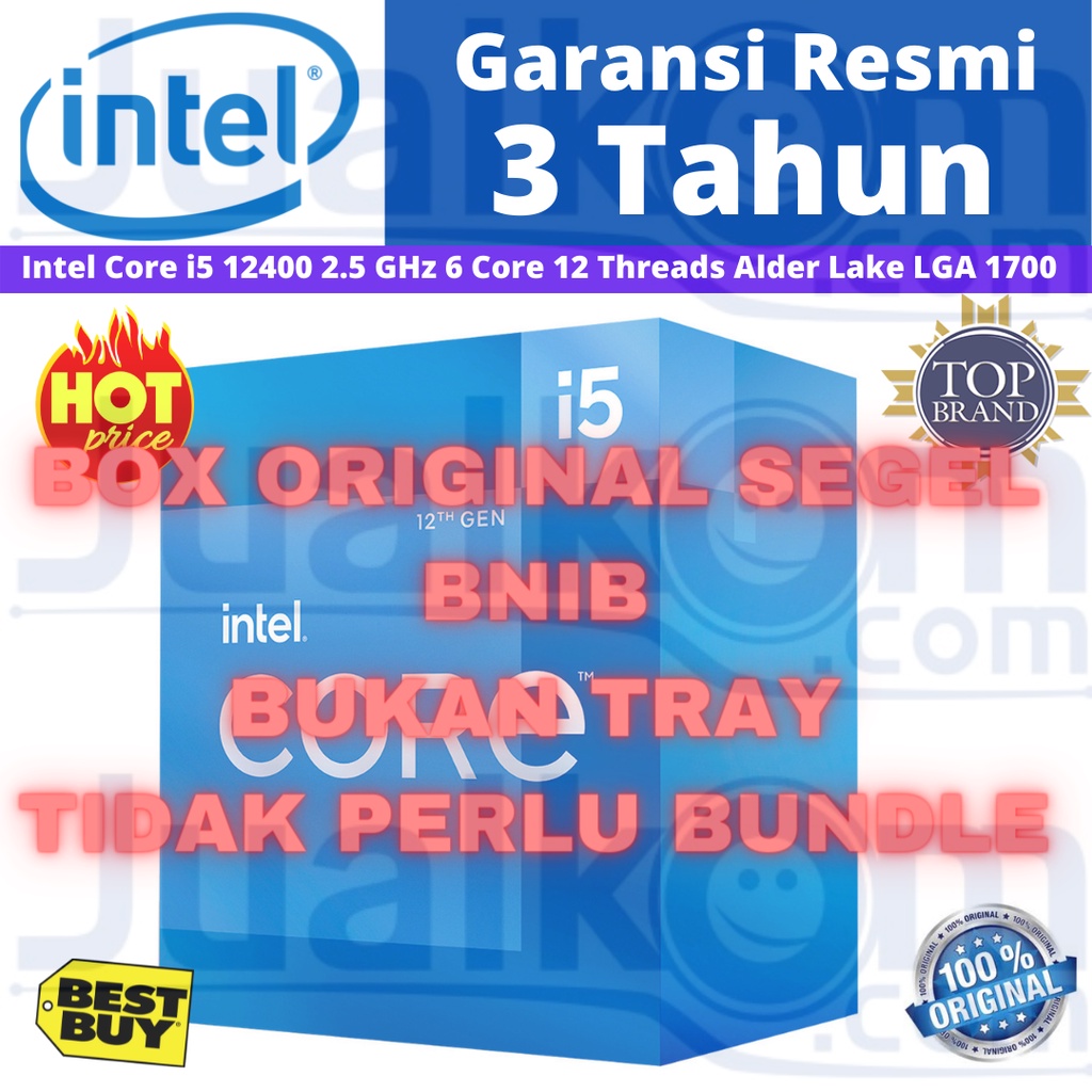 Jual Processor Intel Core i5 12400 LGA 1700 Alder Lake BOX | Shopee Indonesia