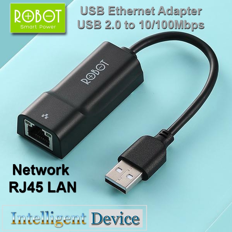 Jual ROBOT USB Ethernet Adapter 2.0 to 10/100 Mbps Network RJ45 LAN ...