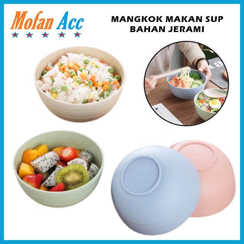 Jual Mangkok Sup / Mangkuk Makan Bahan Jerami Gandum BPA FREE Tahan ...