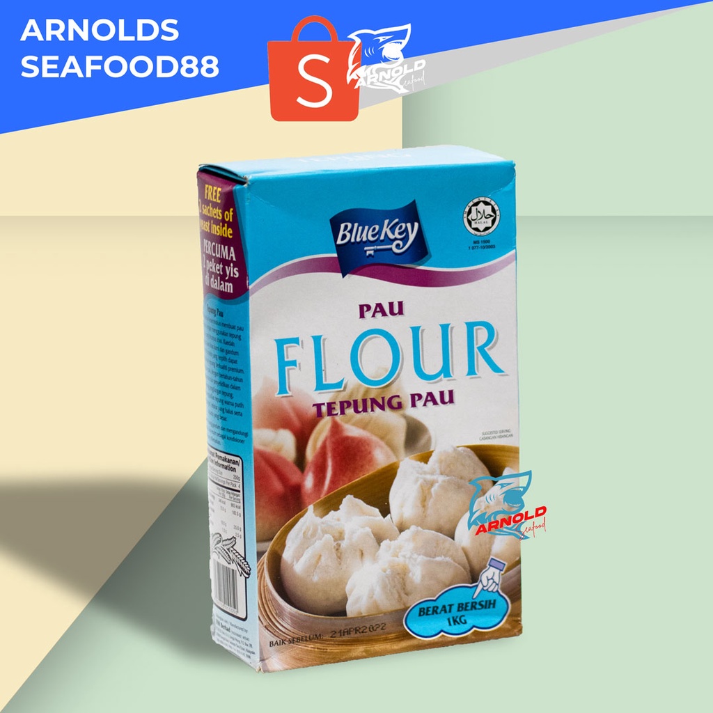 Jual Tepung Pao Blue Key Malaysia 1 kg / Pao Flour Bapao Blue Key ...