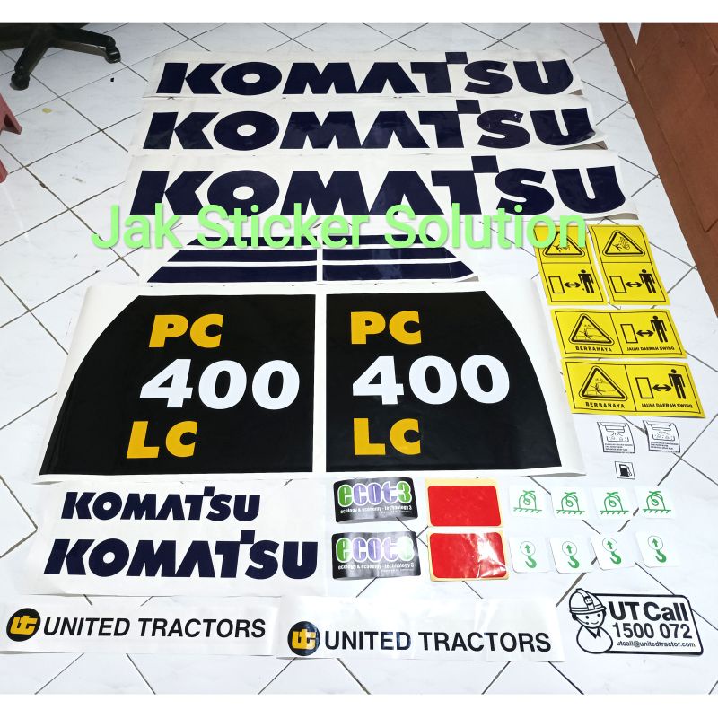 Jual Stiker Excavator Komatsu PC400-8 LC Sticker Alat Berat | Shopee ...