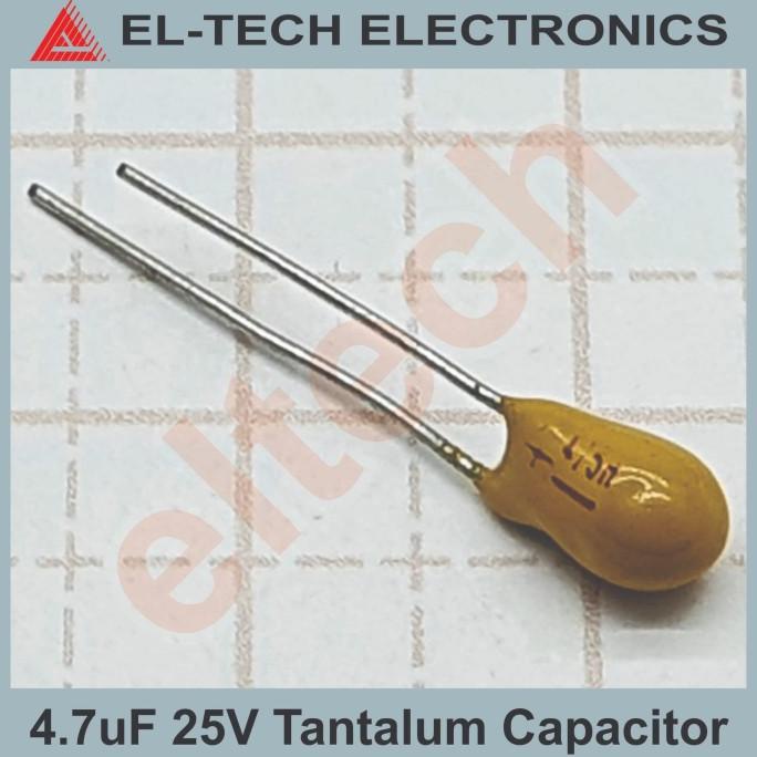 Jual 4.7uF 4.7 uF Mikro Farad Tantalum Capacitor Kapasitor 25V elt3ch ...