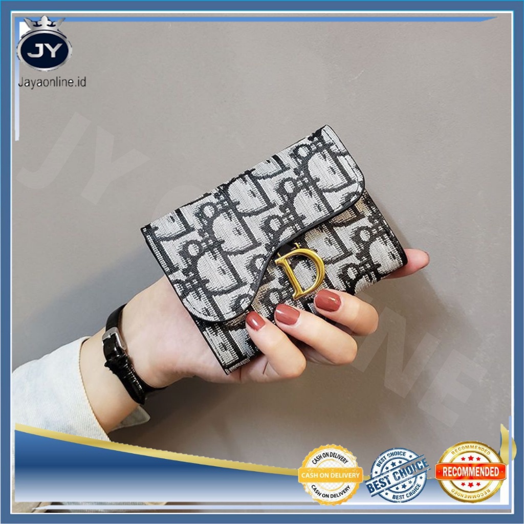 Jual JY DP08 Dompet Lipat Pendek Dompet Wanita Import Korea Fashion Murah | Shopee Indonesia