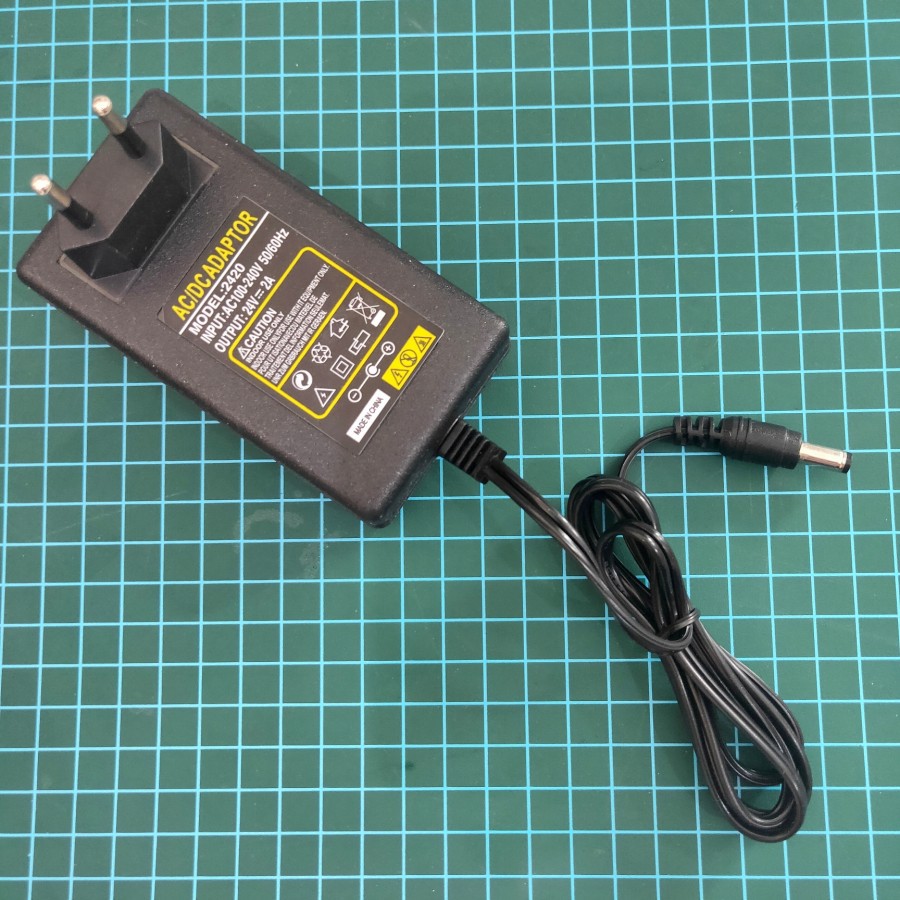 Jual adaptor 24V 2A power supply SMPS DC 2Amper CCTV wifi router jack 5.5mm | Shopee Indonesia