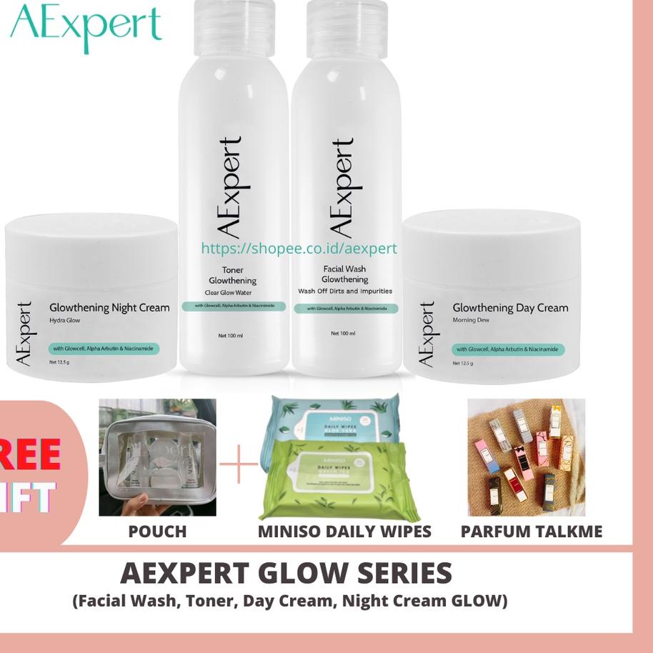 Jual Paling Bagus|SQ14|Aexpert Skincare Glowthening Series by Ekles Ash/ Paket Glowing untuk ...