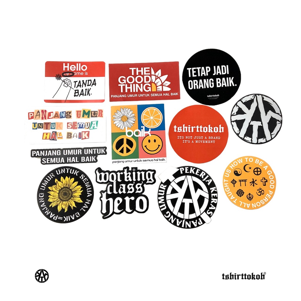 Jual Tshirttokoh - Sticker Pack Hal Baik | Shopee Indonesia