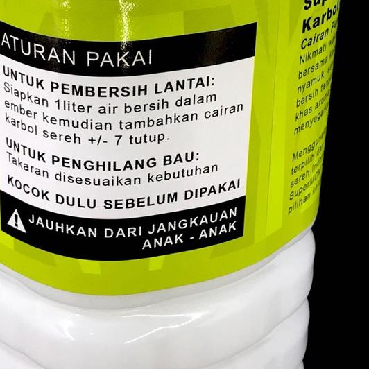 Jual ℮ Pembersih Lantai Sereh Karbol Sereh 5 Liter Karbol 5 Liter
