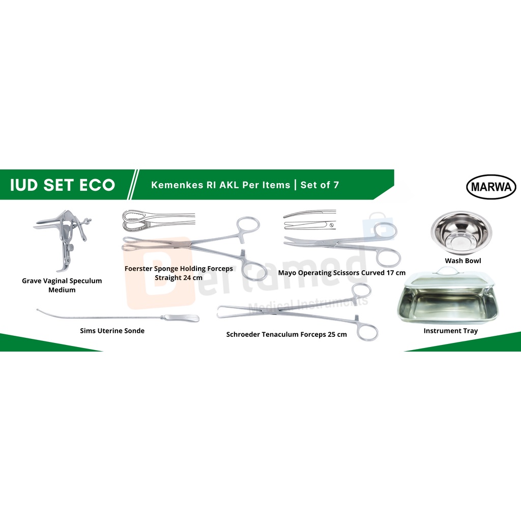 Jual MARWA IUD KIT AKL / Peralatan KB / Intra Uterine Device Set ...