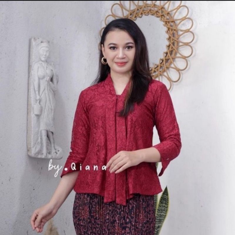 Jual ATASAN KEBAYA MODERN ATASAN KEBAYA BRUKAT KUTUBARU FLOY POLOS KEBAYA KUTU BARU ATASAN ...