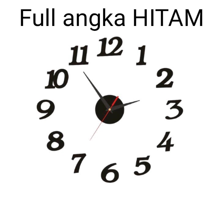 Jual Jam Tempel Dinding Analog / Jam DIY Angka Aesthetic Jumbo 3D ...