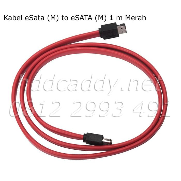 Jual Kabel eSATA (Male) to eSATA (Male) 1 meter Warna Merah | Shopee ...