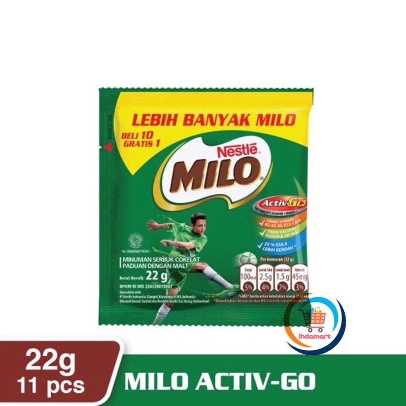 Jual Milo Activ-Go Sachet 22gr Isi 10 pcs | Shopee Indonesia