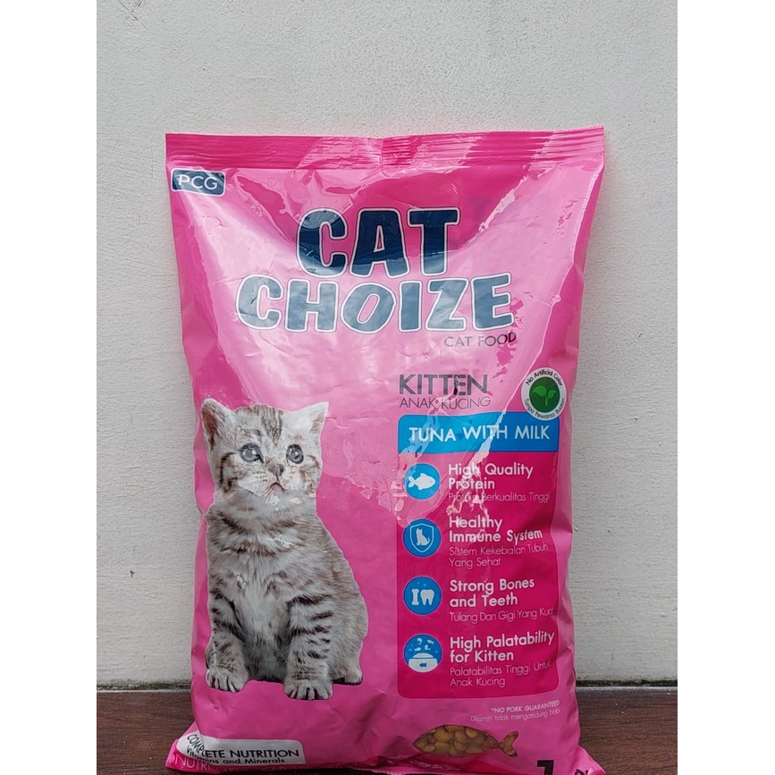 Jual CAT CHOIZE KITTEN TUNA 1KG PINK | Shopee Indonesia