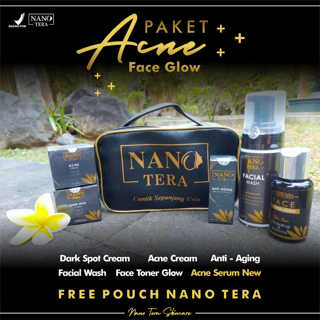 Jual PAKET ACNE FACE GLOW NANO TERA | Shopee Indonesia