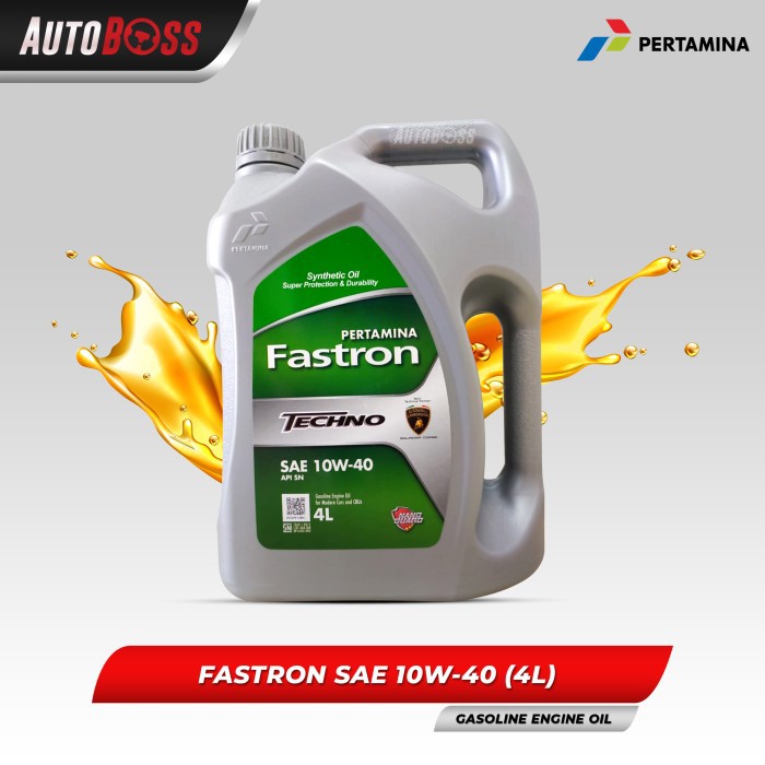 Jual Pertamina Fastron Techno - 10W-40 10W40 Oli Mobil Galon Isi 4 ...