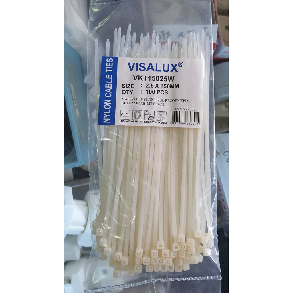 Jual Visalux Nylon Cable Ties 2.5 x 150 mm (100pcs) | Shopee Indonesia