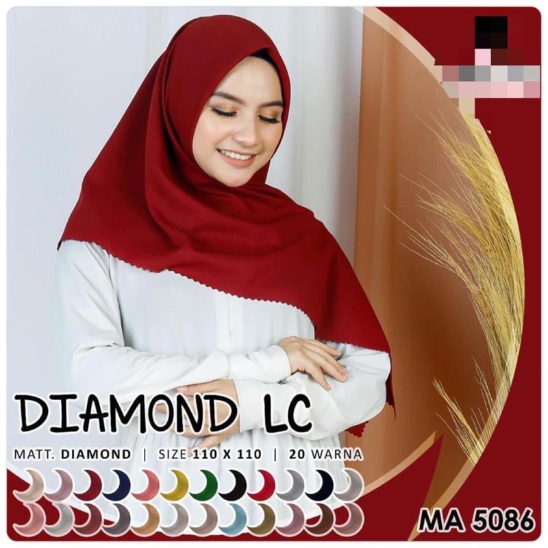 Jual SKD JILBAB Segi Empat Diamond LC(Azara) | Shopee Indonesia