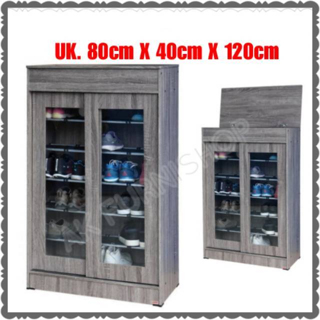 Jual Rak Sepatu 6 Susun Pintu Sliding - Lemari Sepatu | Shopee Indonesia