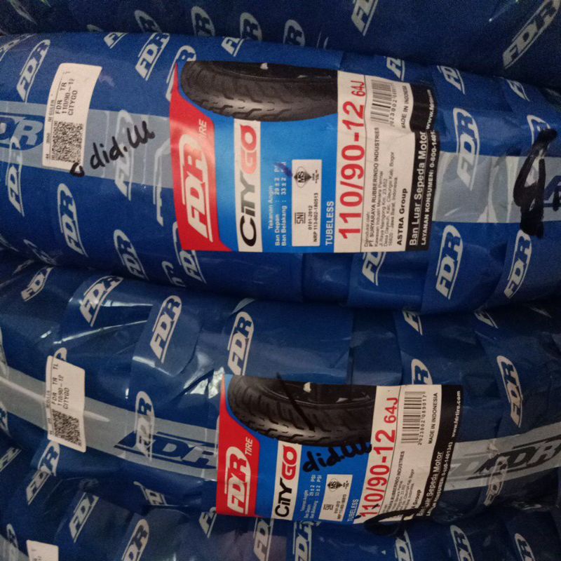 Jual BAN FDR CITY GO RING 12 TUBELESS UNTUK SCOOPY ESP, GENIO NEW DAN ...