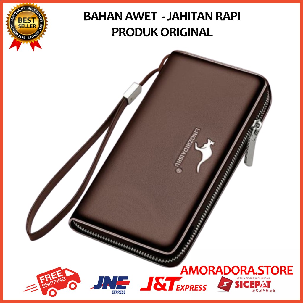 Jual Dompet Pria Kulit Asli Panjang Keren Dompet Cowok Dompet Lipat ...