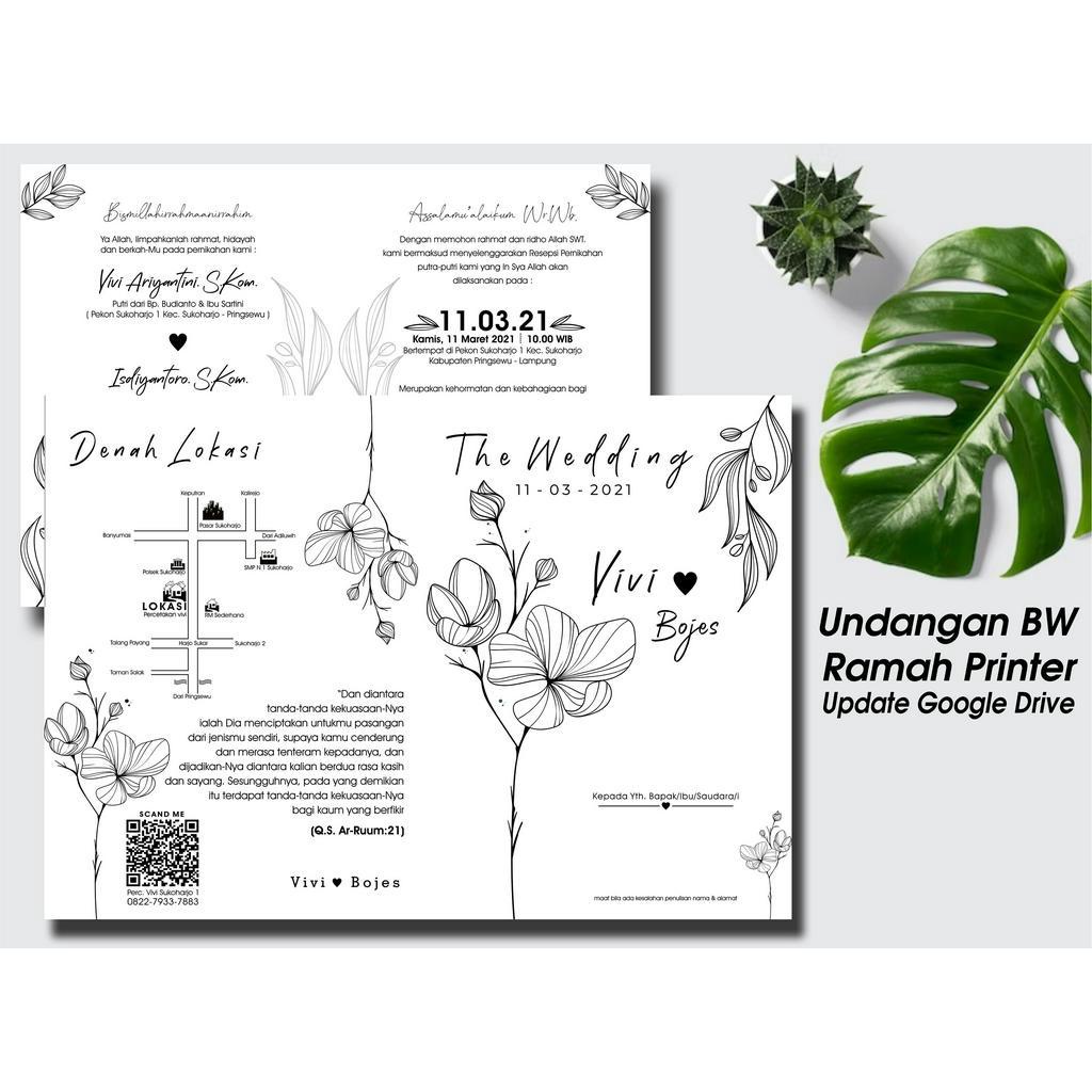 Jual UNDANGAN HITAM PUTIH / UNDANGAN KEKINIAN / ELEGAN | Shopee Indonesia