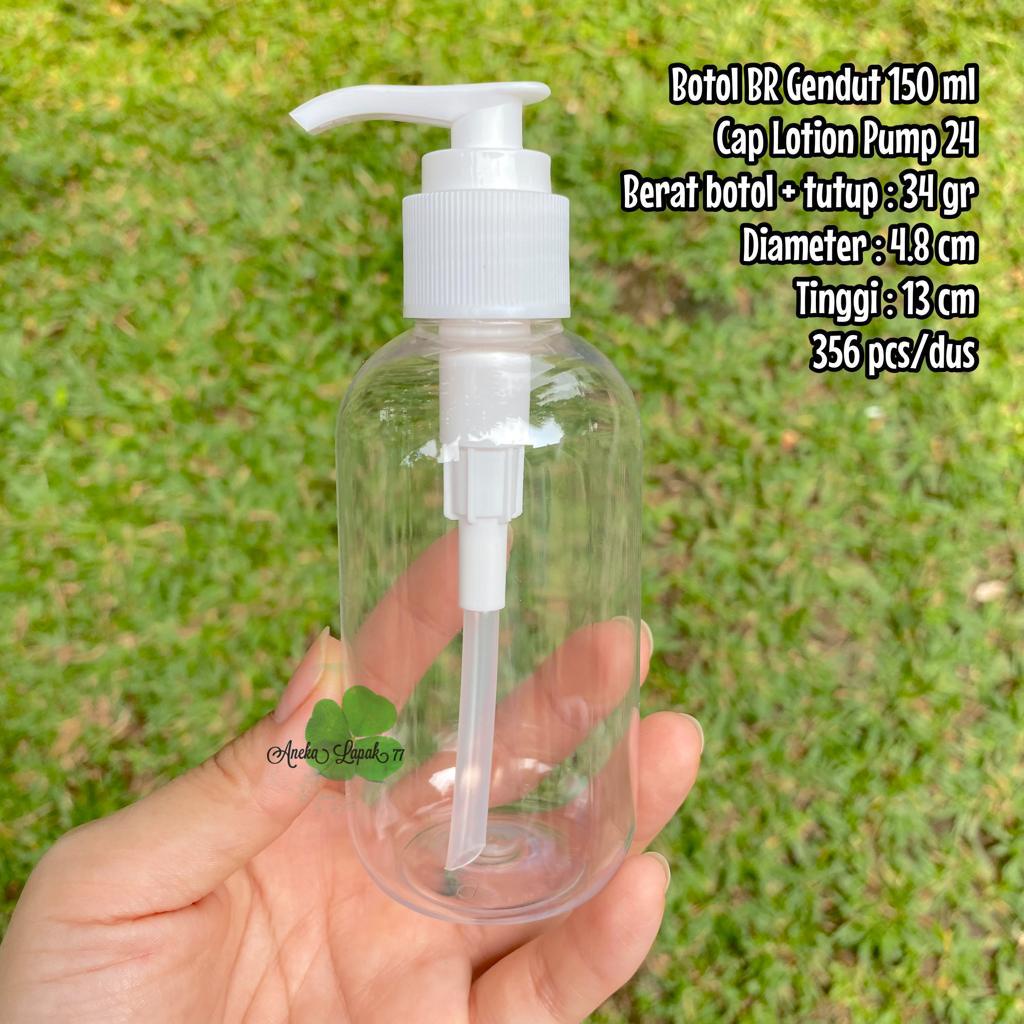 Jual Botol LOTION PUMP BR Gendut 150 ml botol kemasan kosmetik 150ml ...
