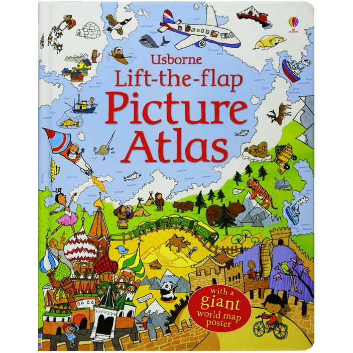 Jual Usborne Lift-the-flap Picture Atlas With a Giant World Map Poster ...