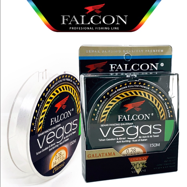 Jual Senar Pancing Falcon Vegas 150M Putih Clear | Shopee Indonesia