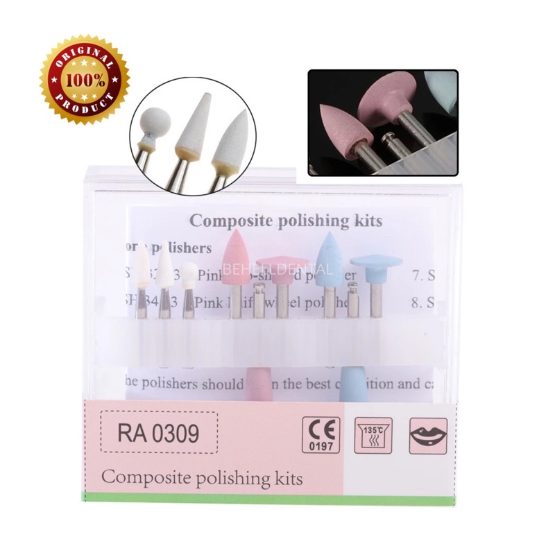 Jual 1 Box Bur Composite Polishing Kit Isi 9 For Low Speed Ra 0309