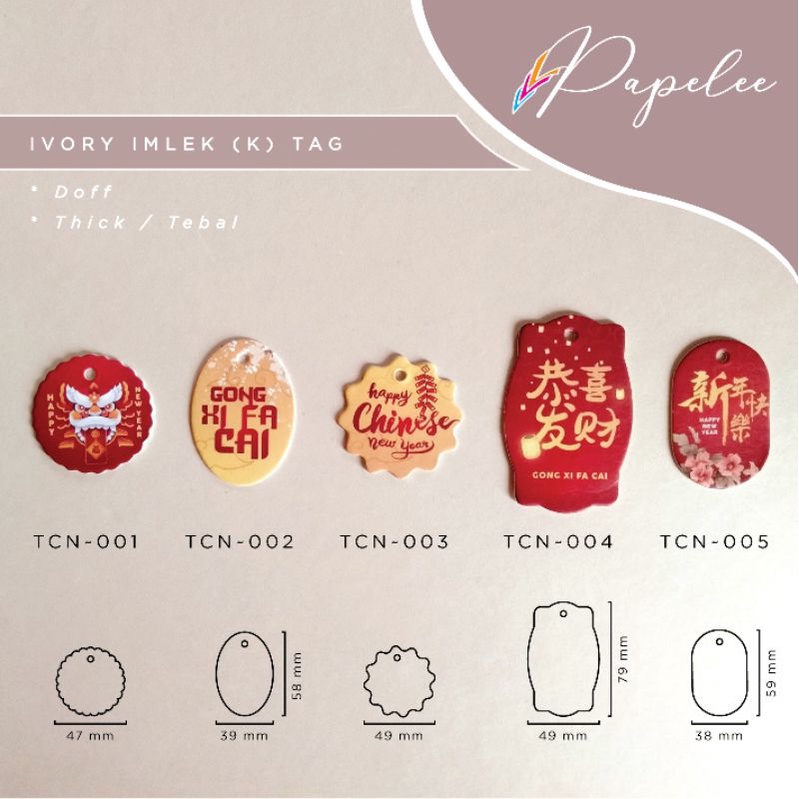 Jual Imlek Tag Ivory / Chinese New Year Tag / Tag Hampers | Shopee ...