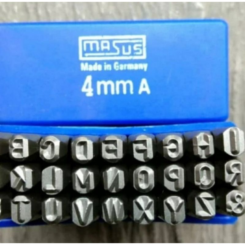 Jual Huruf ketok 4mm Stamp punch lettre set MASUS GERMANY | Shopee ...