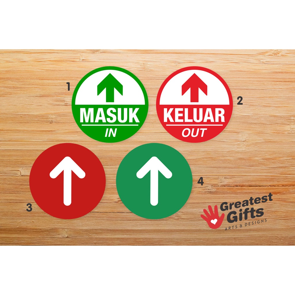 Jual Sticker PANAH BUNDAR 14 cm bahan stiker vinyl kuat lentur tahan ...