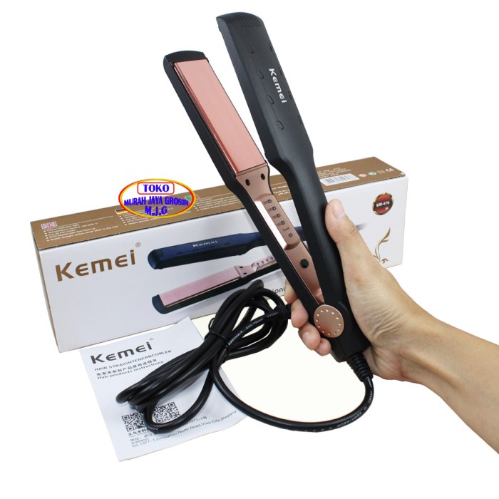 Jual catokan rambut Catok Rambut Suhu Kemei KM-470 Catokan Alat Pelurus ...