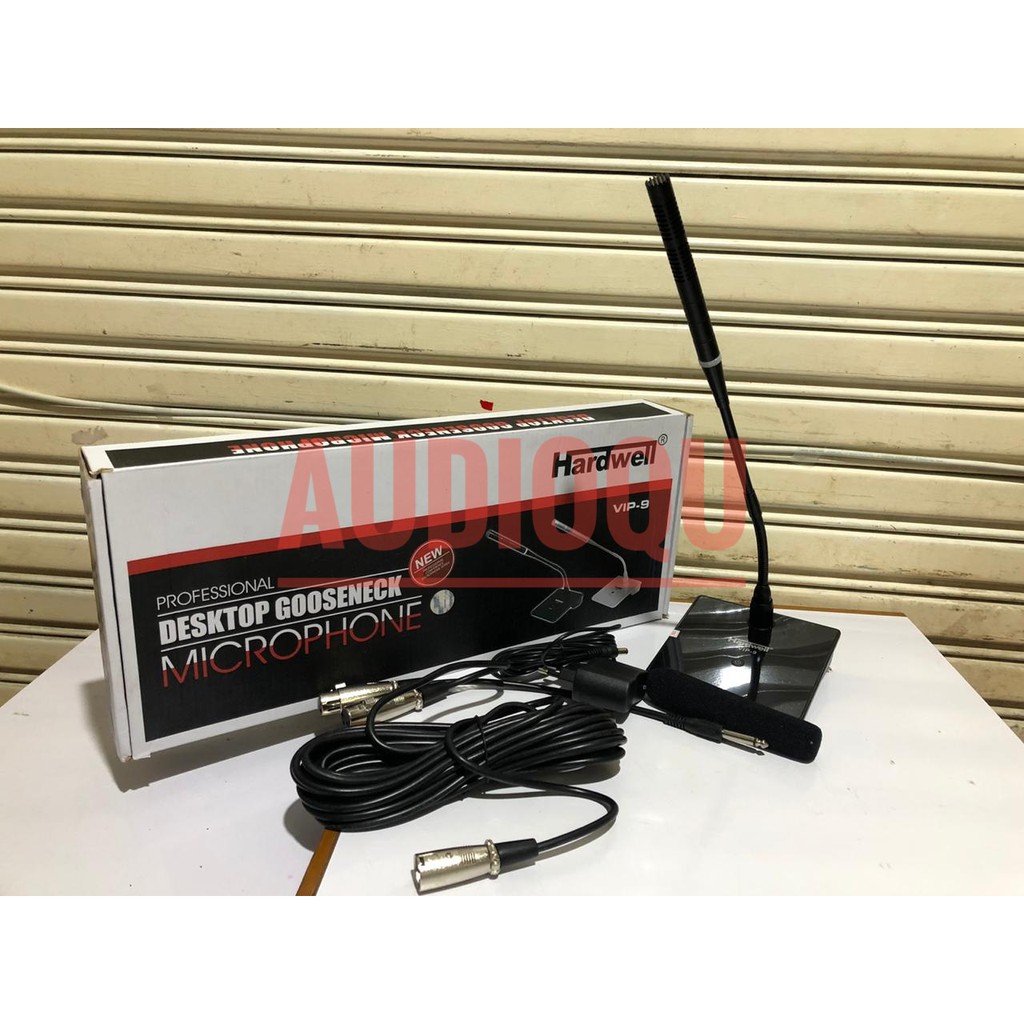 Jual Mic Meja Podium HARDWELL VIP 9 Microphone Conference ORIGINAL | Shopee Indonesia